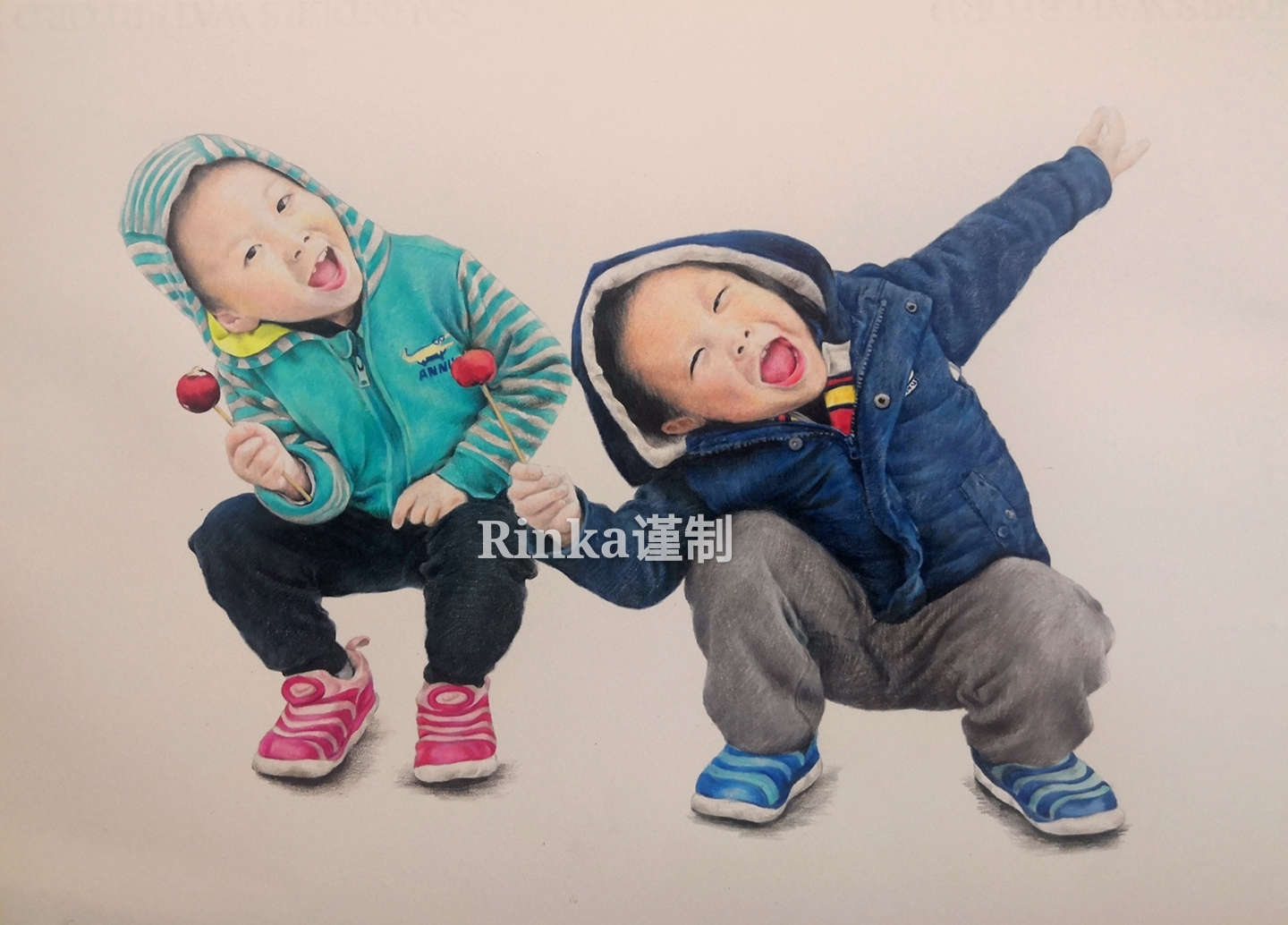 拿糖葫芦的小男孩_Rinka谨制-站酷ZCOOL