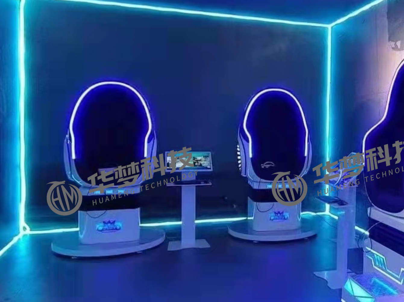 VR太空舱设备 大型VR双人蛋椅_华梦1-站酷ZCOOL