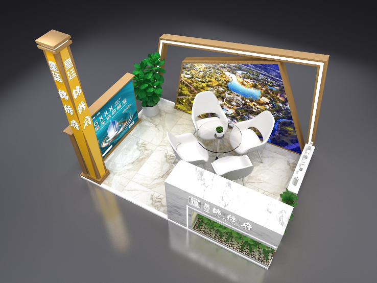 锦绣府房地产展位设计3D效果图_3D设计师NG男-站酷ZCOOL