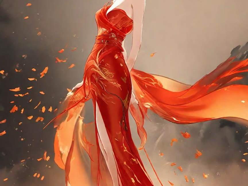 烈焰红裙，熠熠生辉。_理想公主服装设计-站酷ZCOOL