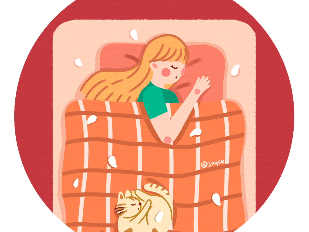 春日好眠温馨文创插画_joyce在画画-站酷ZCOOL