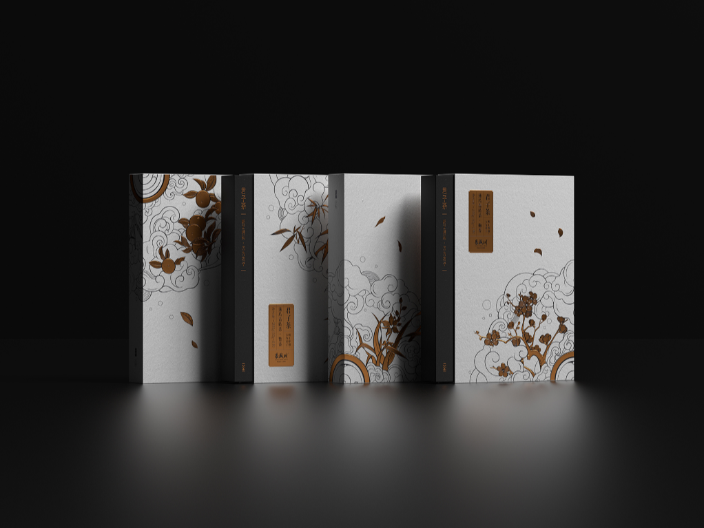 君子茶 | 梅兰竹桔 | 茶叶包装设计_ilben张艺彬-站酷ZCOOL