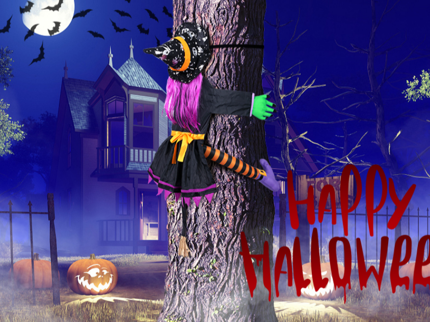 W万圣节爬树巫婆_YZR忧助-站酷ZCOOL