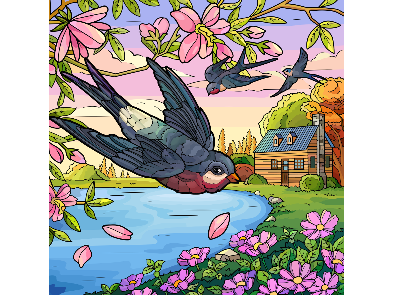 填色游戏-农场系列图-鸡鸭羊鸟_大鱼zz-站酷ZCOOL