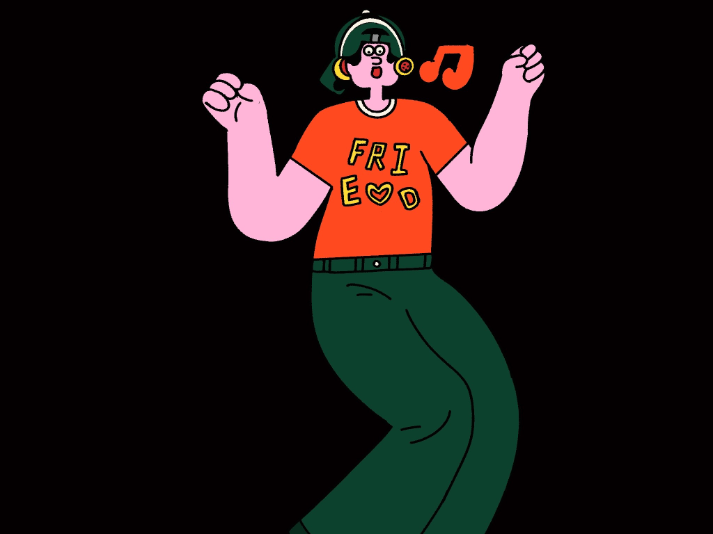 挑战百变头像021｜跳个舞吧_有点酷的vicky呦-站酷ZCOOL