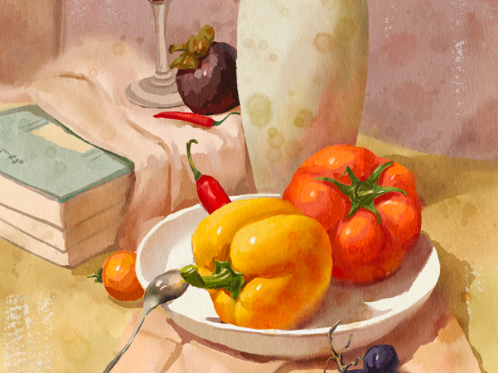 繁星画师2.0｜水彩静物（水果类）_zane水彩-站酷ZCOOL