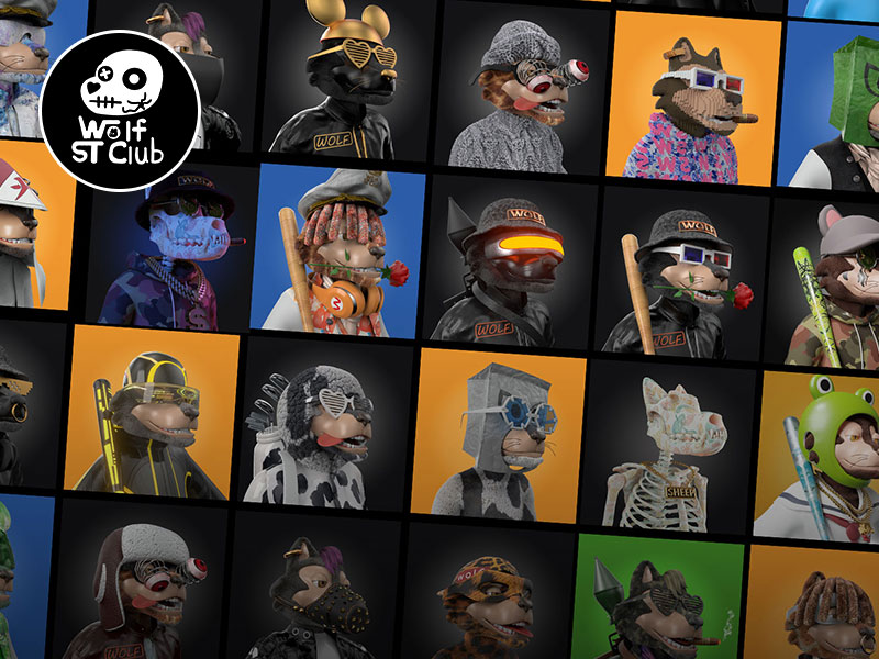 NFT-WOLF ST CLUB 潮狼俱乐部3D潮流头像_ElomNicky-站酷ZCOOL