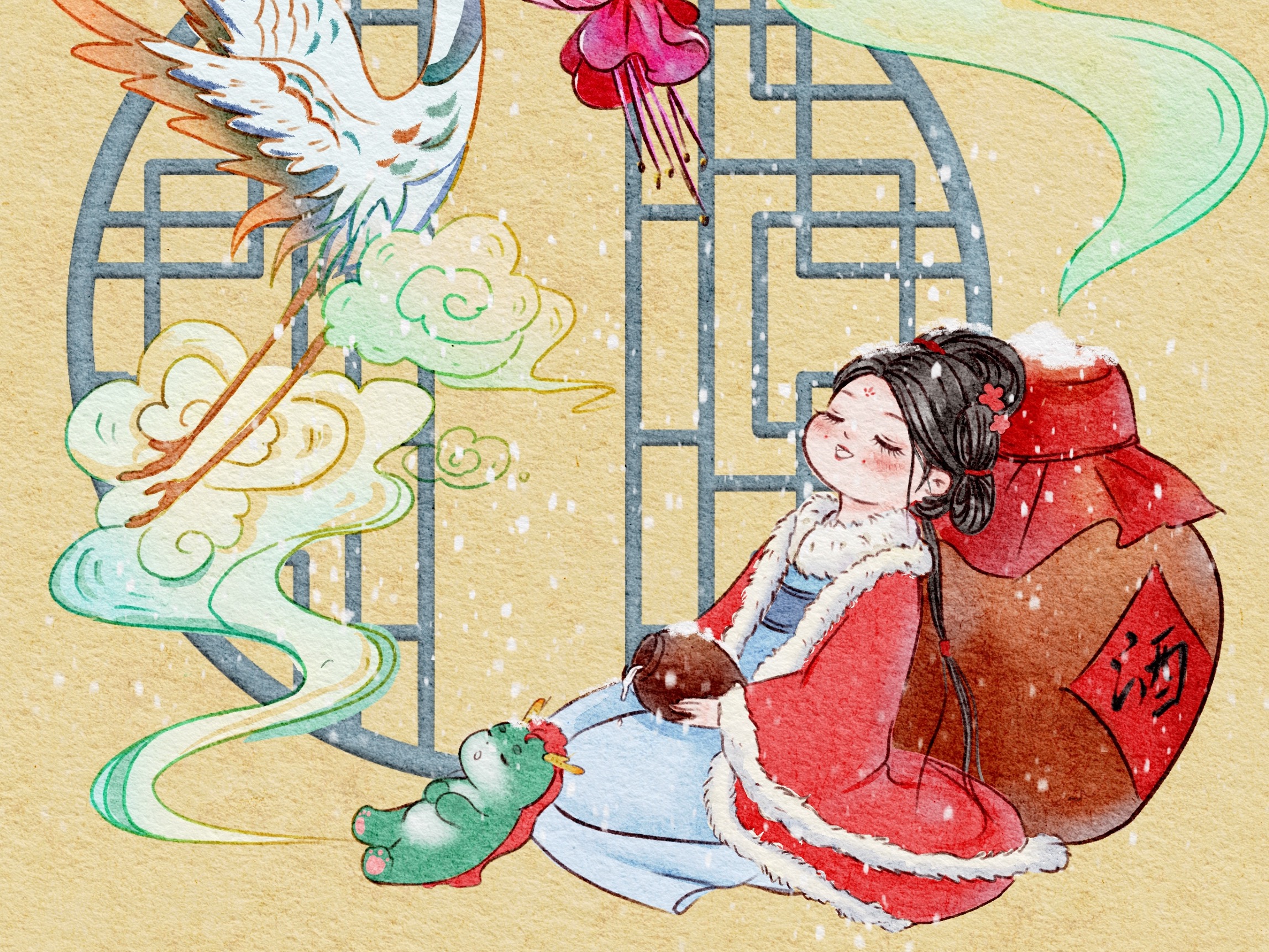 小雪_洛米插画-站酷ZCOOL