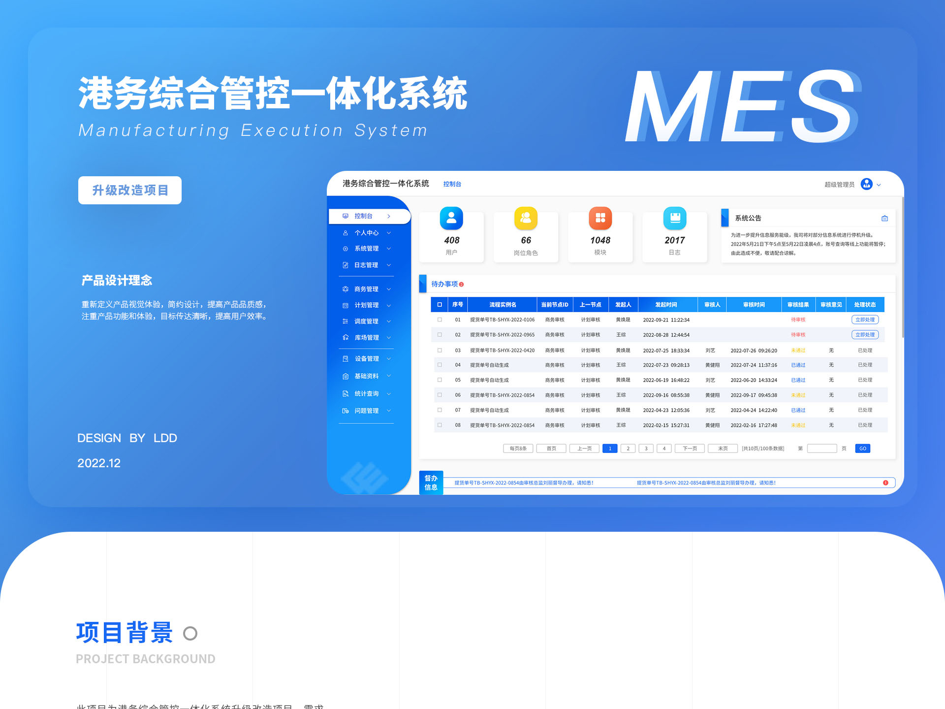 港务综合管控一体化系统（MES）_青禾设计JOKER-站酷ZCOOL