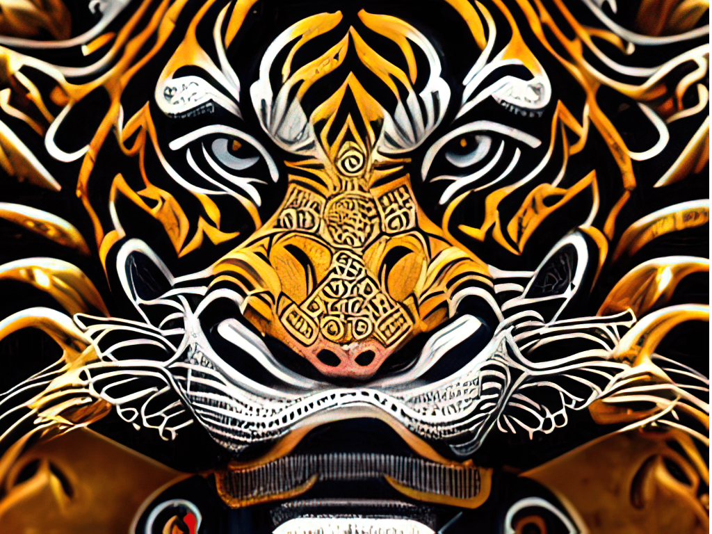 AI绘画-虎头_墨擎INK-站酷ZCOOL