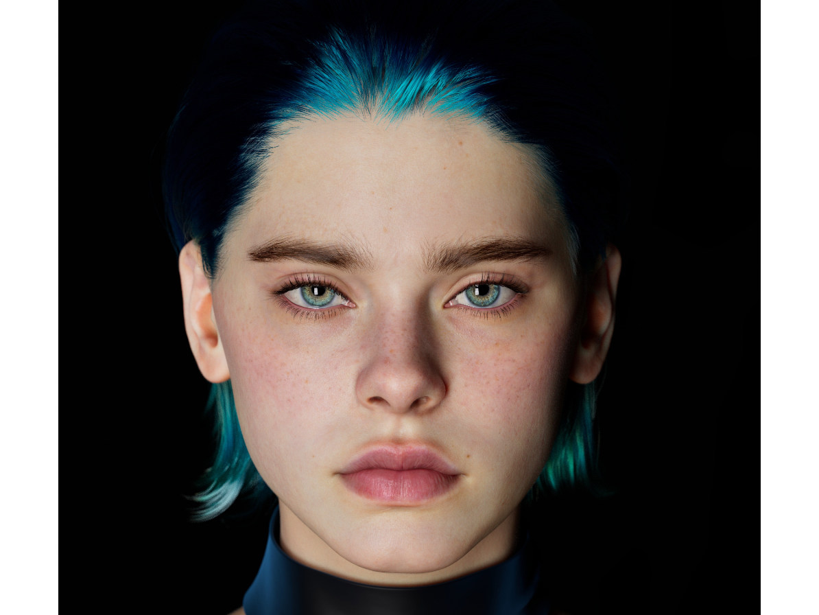 Blue-haired girl_正男Aldo-站酷ZCOOL