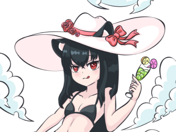 二次元同人夏日泳装女孩_魔灯magic-站酷ZCOOL