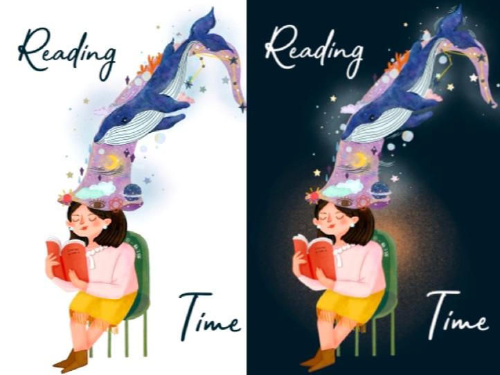 Reading time_一颗石榴-站酷ZCOOL