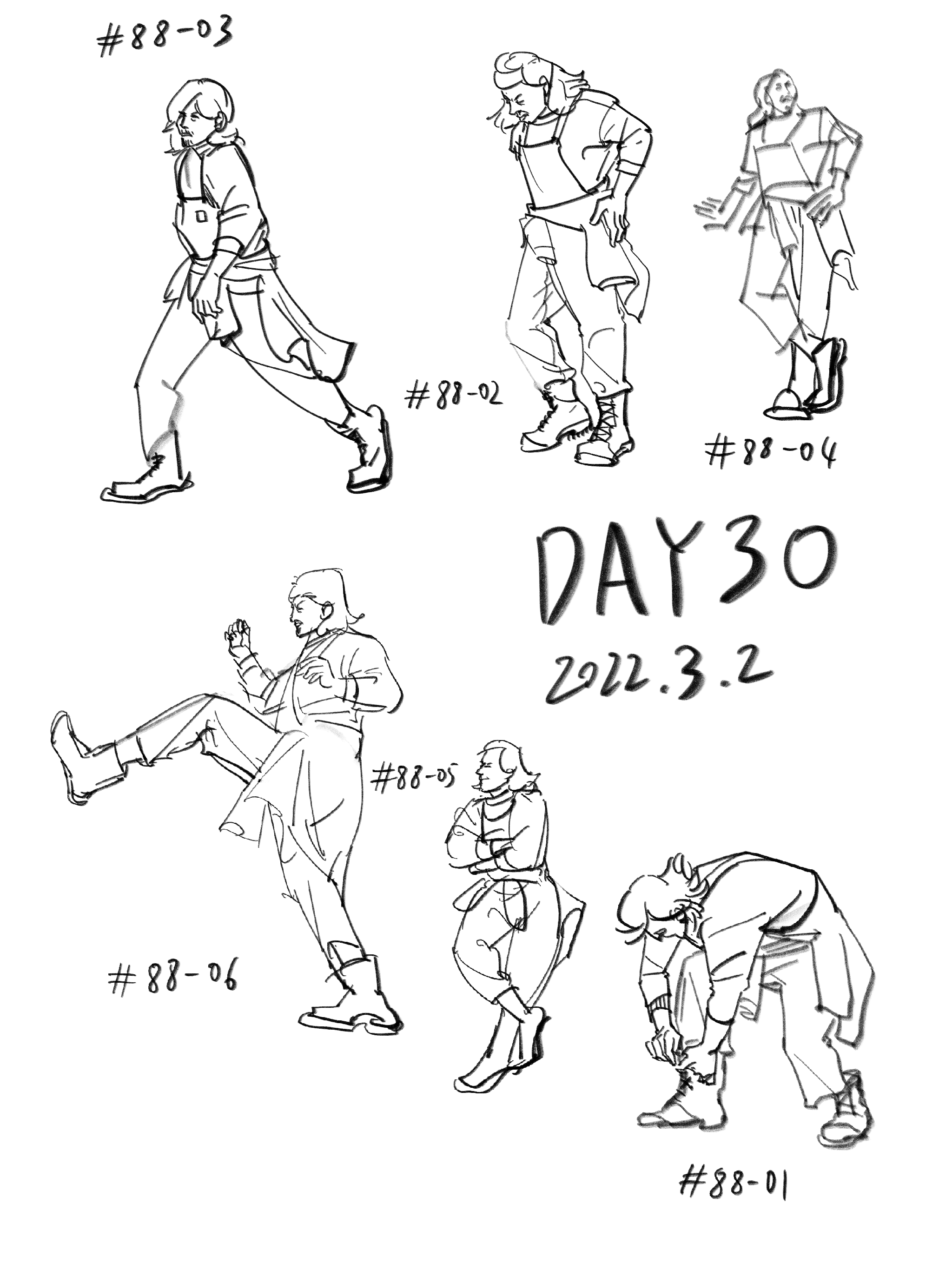 #速写60天挑战赛# day30 @速写班长 _瑞比rabbit-站酷ZCOOL