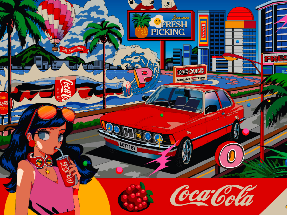 可口可乐 ·《放飞时刻开启畅爽》CityPop风格_BlueClass-站酷ZCOOL