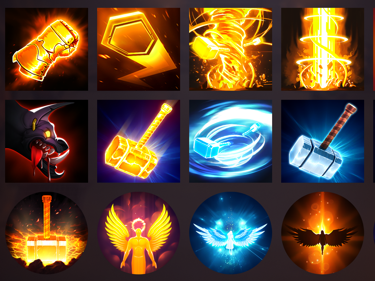 skill icons set for Dungeon Kingdom_Dmitry_Ananiev-站酷ZCOOL
