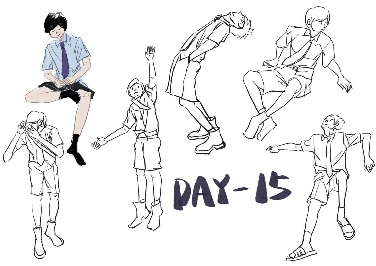 速写60天挑战赛 @速写班长DAY15_印第安小揪揪-站酷ZCOOL