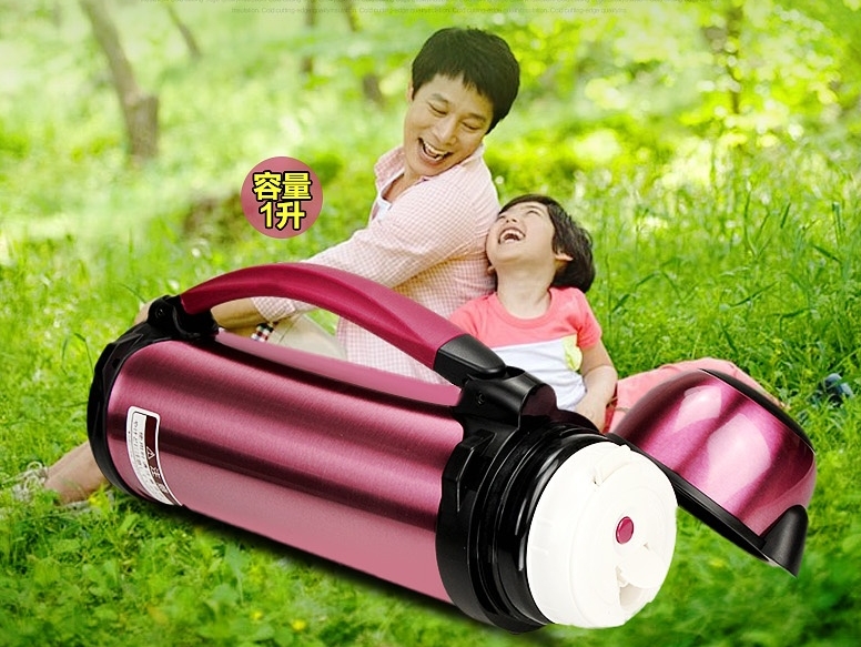 品家家品户外便携水壶 大容量旅行保温水壶 时尚不锈钢保温壶1l 详情页_菲菲丶-站酷ZCOOL