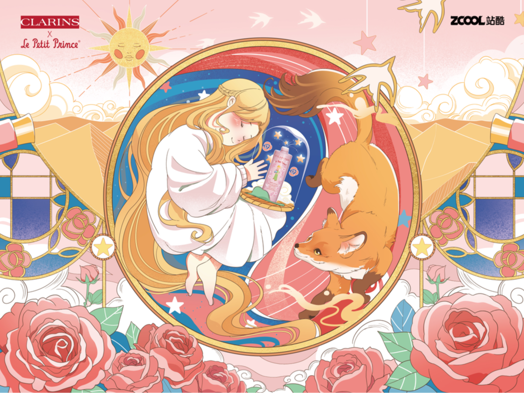 邂逅#粉嫩多巴胺少女#羁绊_桃仁Peach-站酷ZCOOL