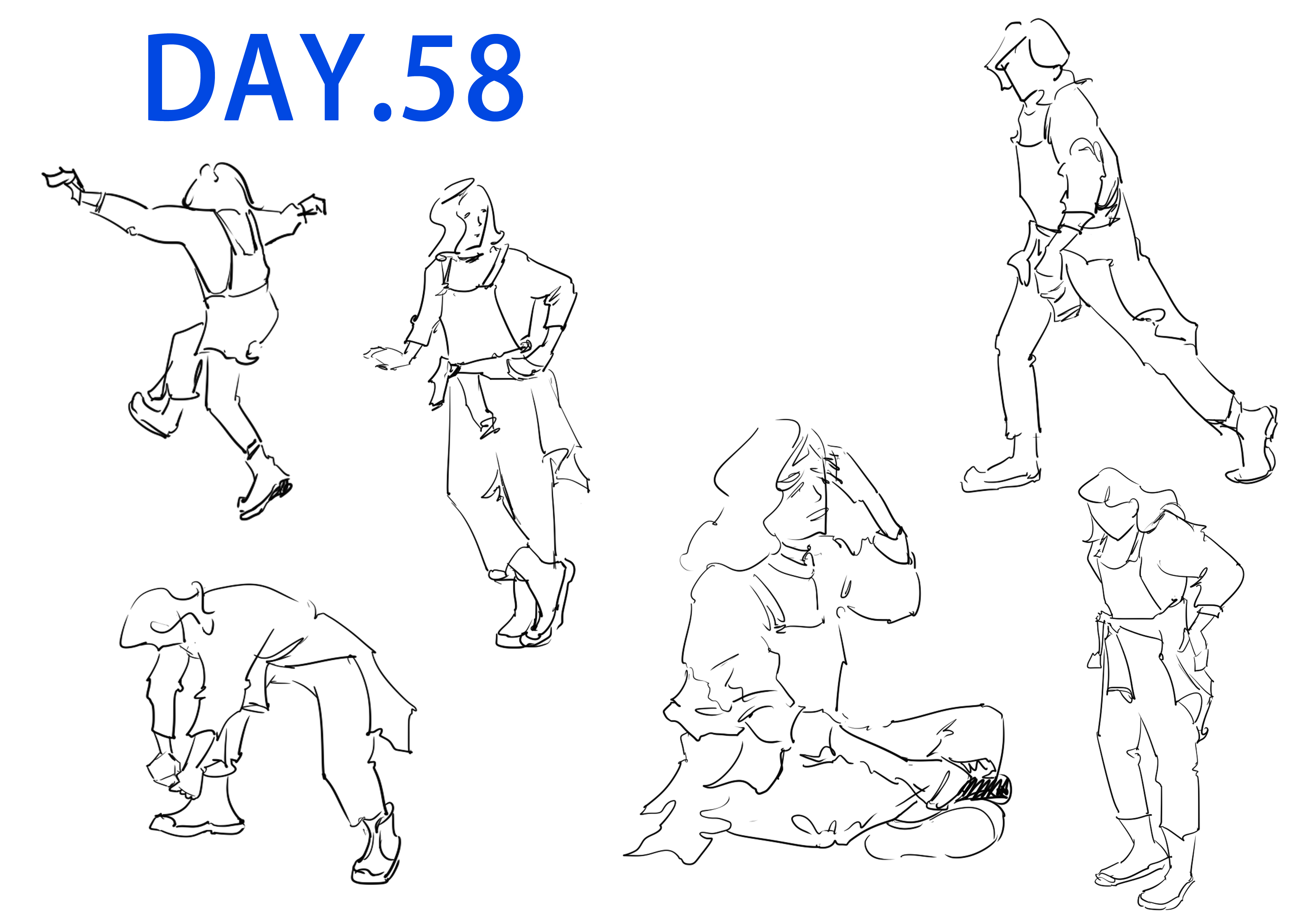 #速写60天挑战赛# @速写班长 day58_努力的Toffee-站酷ZCOOL