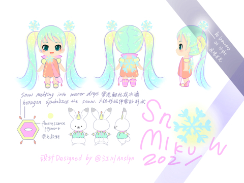 粘土人设计 SNOW MIKU 2021_江川Anslyn-站酷ZCOOL