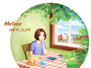 少女の猫②_MeGee-站酷ZCOOL