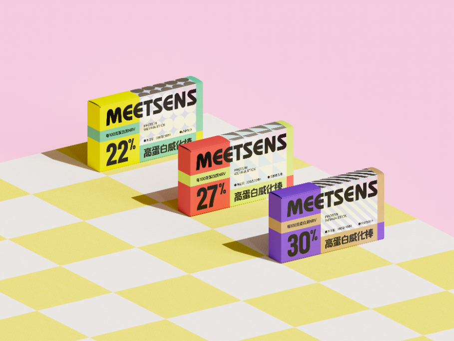 MEETSENS蛋白棒包装全案 | 食品包装 | 包装设计_东临Dolin-站酷ZCOOL