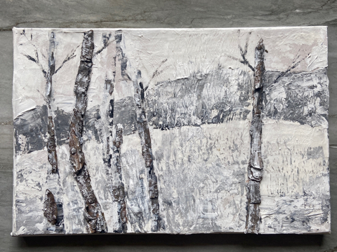 综合材料画作《枯》_爱扎辫子的JC-站酷ZCOOL