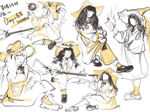 #速写60天挑战赛#Day-55@速写班长 _非寫實圓手-站酷ZCOOL