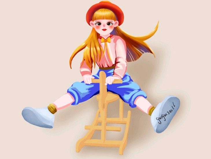 玩耍的女孩_果果1215-站酷ZCOOL