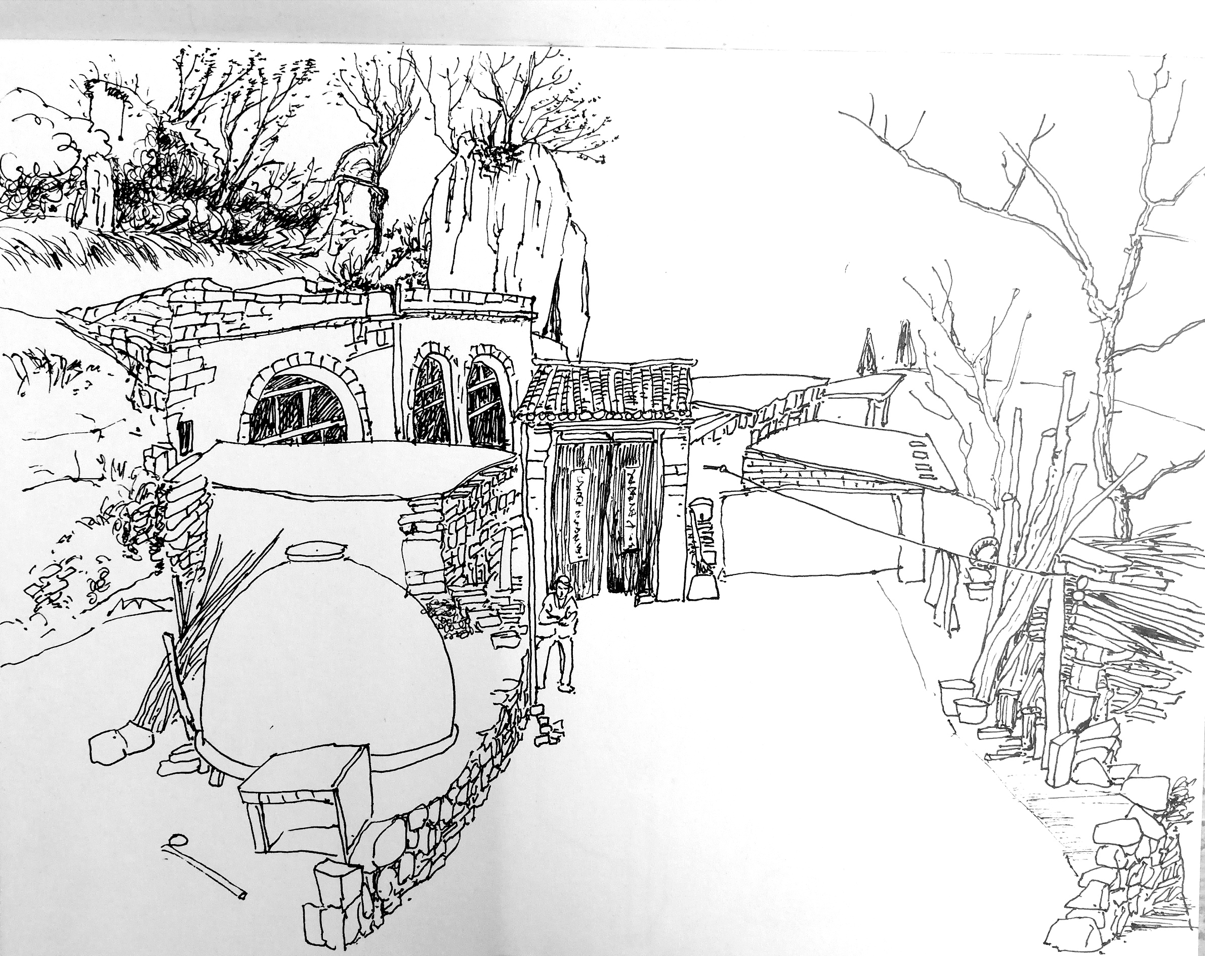 钢笔速写，很一般都水平，欢迎高手指点。提出宝贵意见_意林美术-站酷ZCOOL