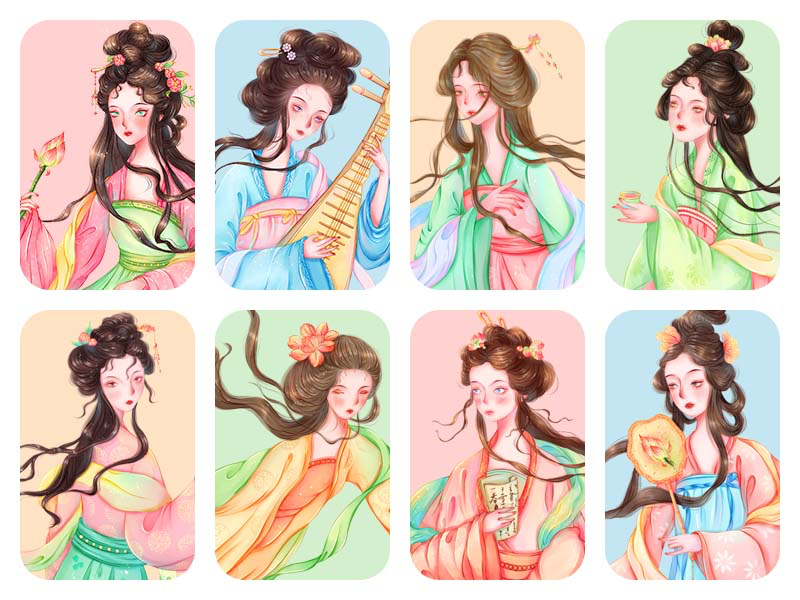 古风少女插画_画画的Man曼-站酷ZCOOL