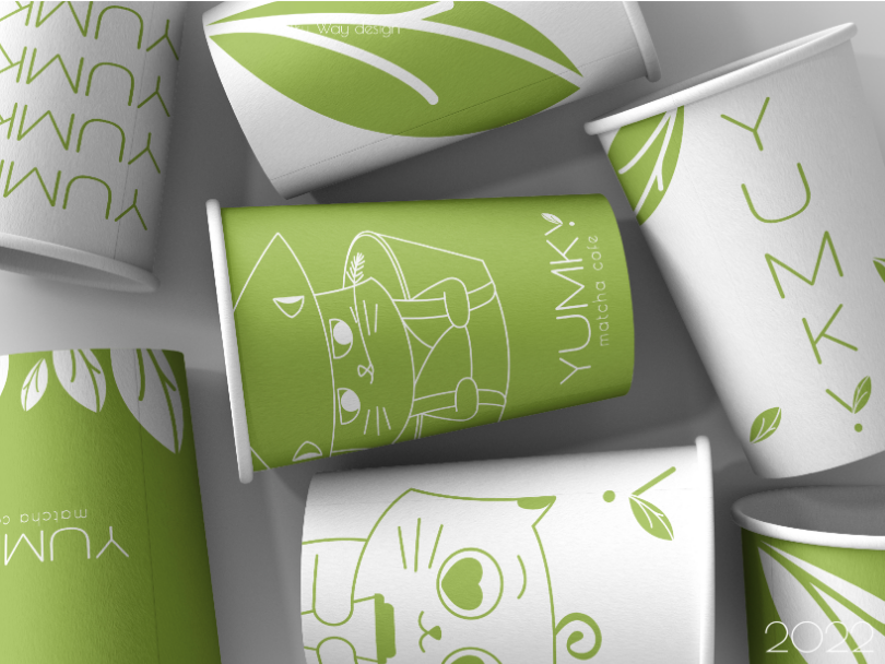 YUMKY - 连锁咖啡馆和商店-都来自抹茶。_milky_way_nn-站酷ZCOOL