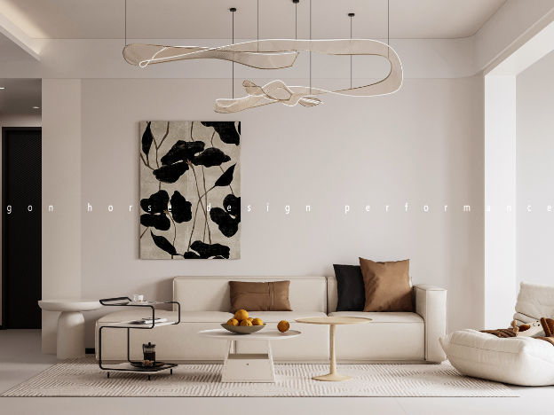 现代暖色客餐厅_Z964393124-站酷ZCOOL