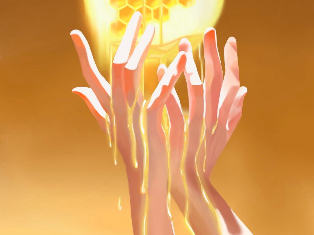 手捧蜜 - 接的住的才是蜜_Angelong迷三-站酷ZCOOL