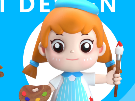 小画家卡通形象吉祥物_21g瑞宝-站酷ZCOOL