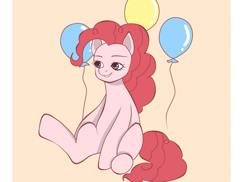 Pinkie Pie and her cutie mark_Pika_Pie-站酷ZCOOL