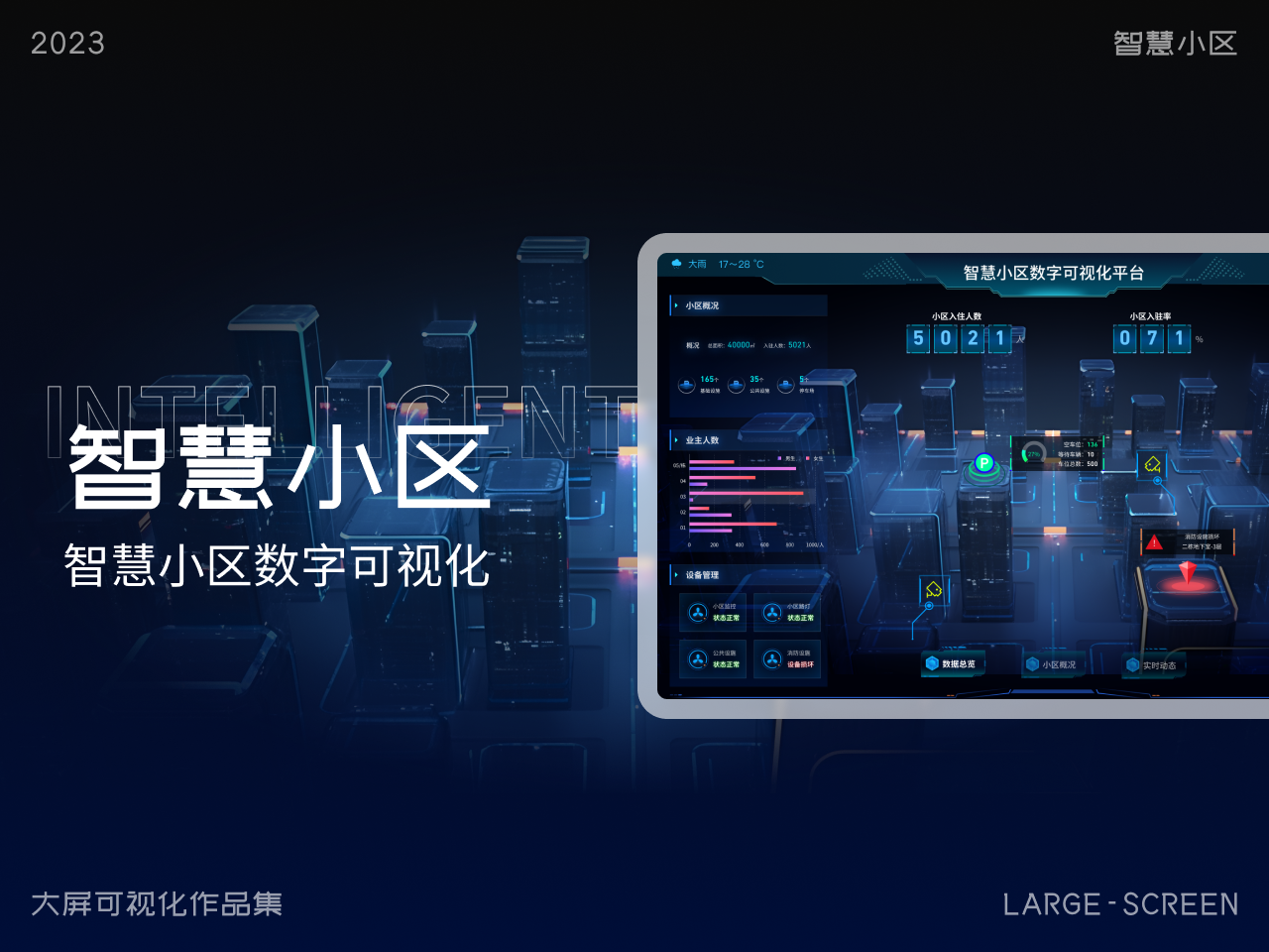智慧小区数字可视化_糖宋八大家-站酷ZCOOL
