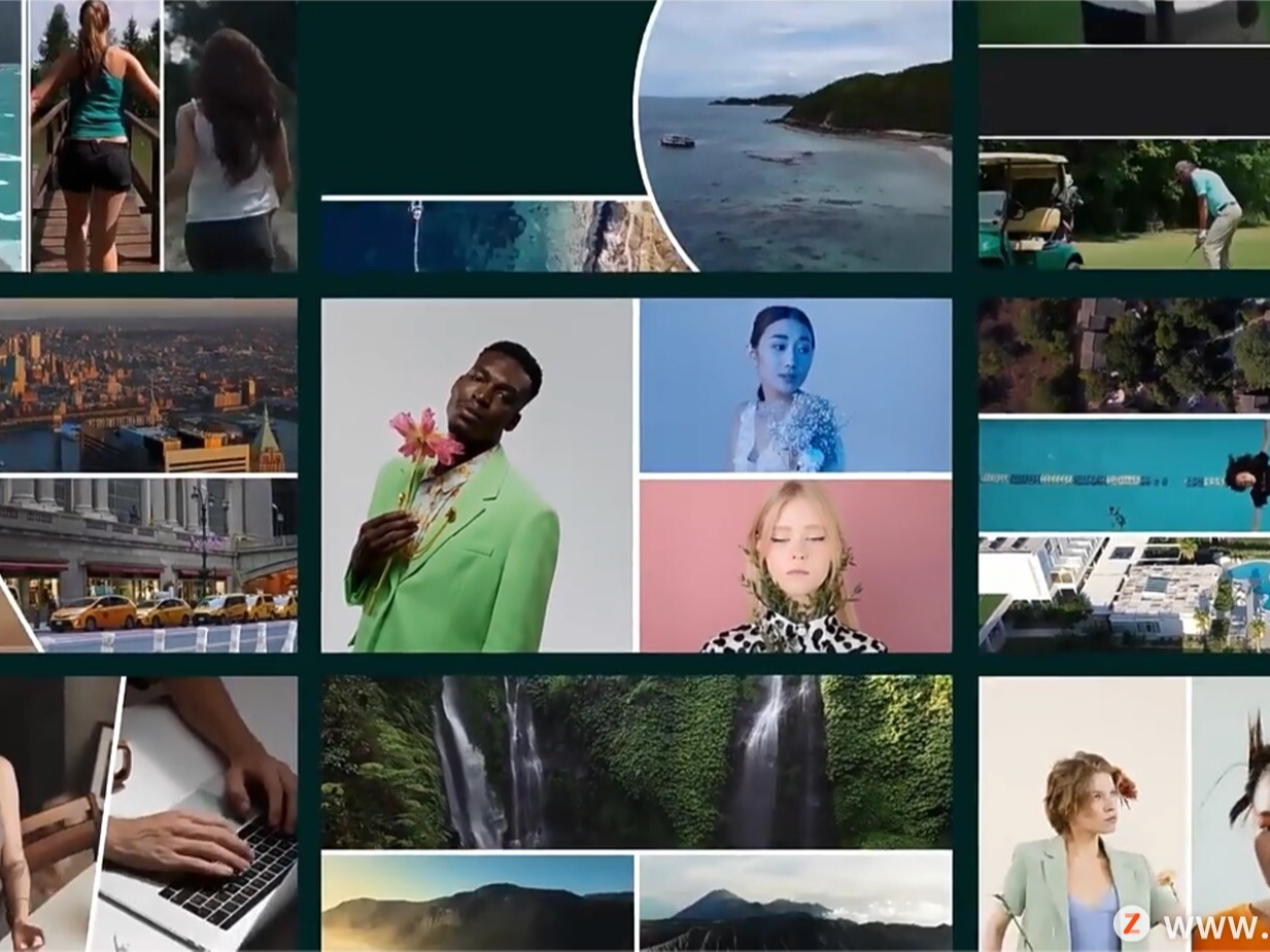 PR模板:画面组合动态视频3分屏展示动画预设Multi Screen Frames Library_一念浮萍-站酷ZCOOL