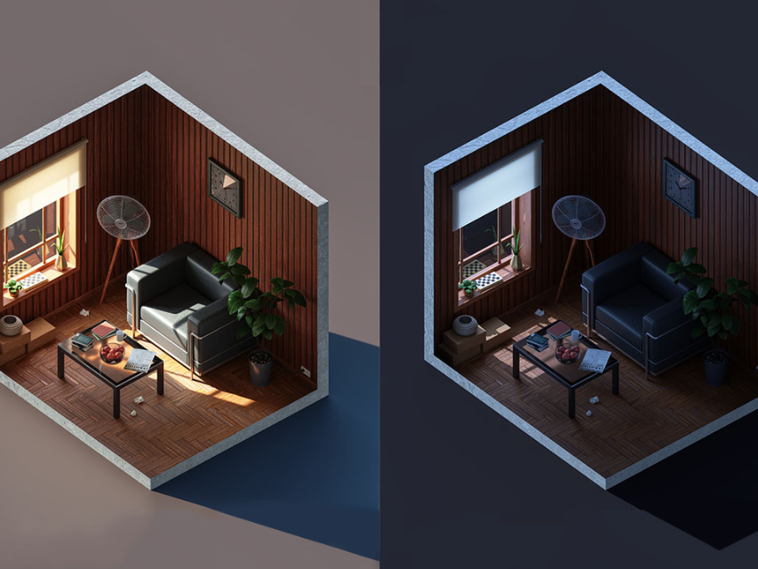 【3dmax建模教程】简单小场景休息室模型制作详解。_Alan安澜-站酷ZCOOL