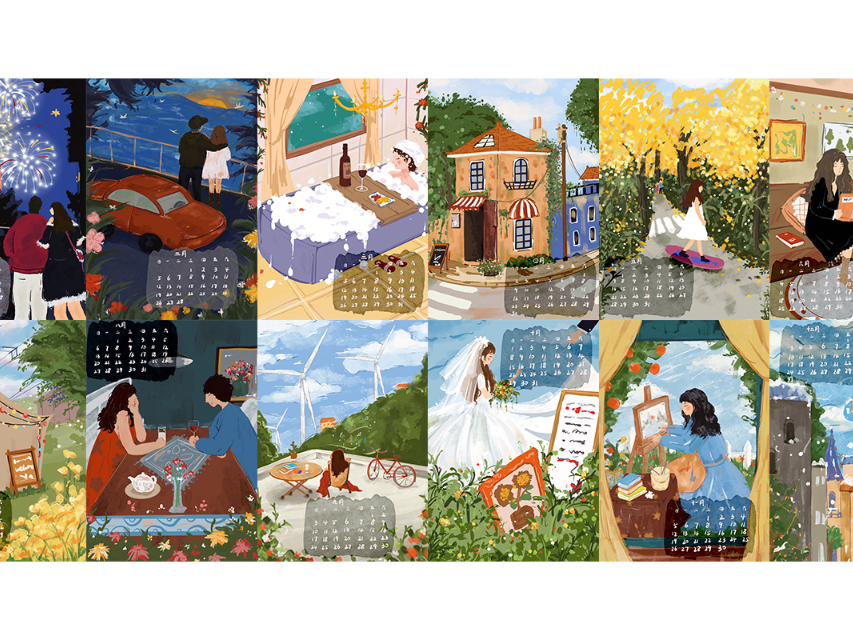 ice moon-2023插画日历_IceMoon冰-站酷ZCOOL