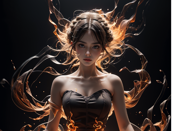 透明火焰泛光裙子_YANCY212-站酷ZCOOL