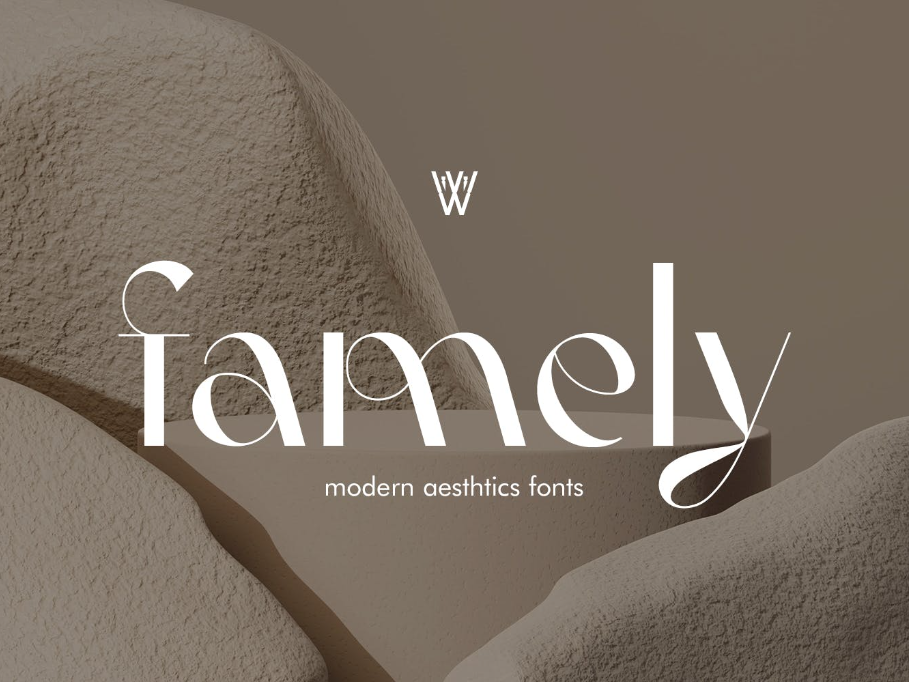 北欧极简优雅时尚花体字品牌logo杂志封面标题英文字体_最西文集-站酷ZCOOL