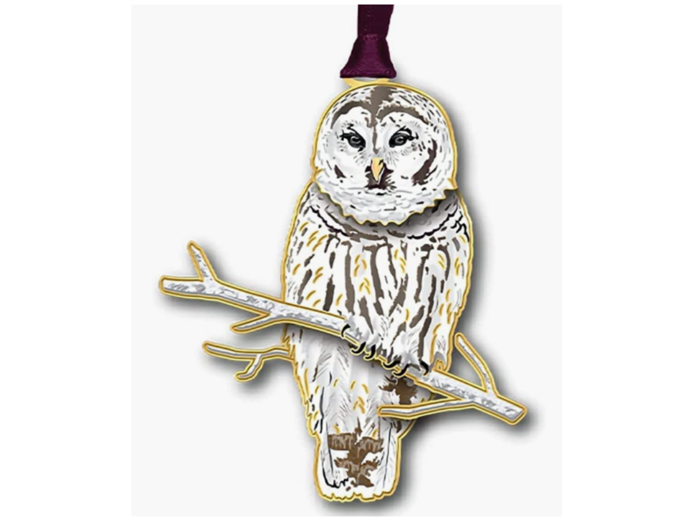 白色冬季猫头鹰装饰品_Linzhihe-站酷ZCOOL