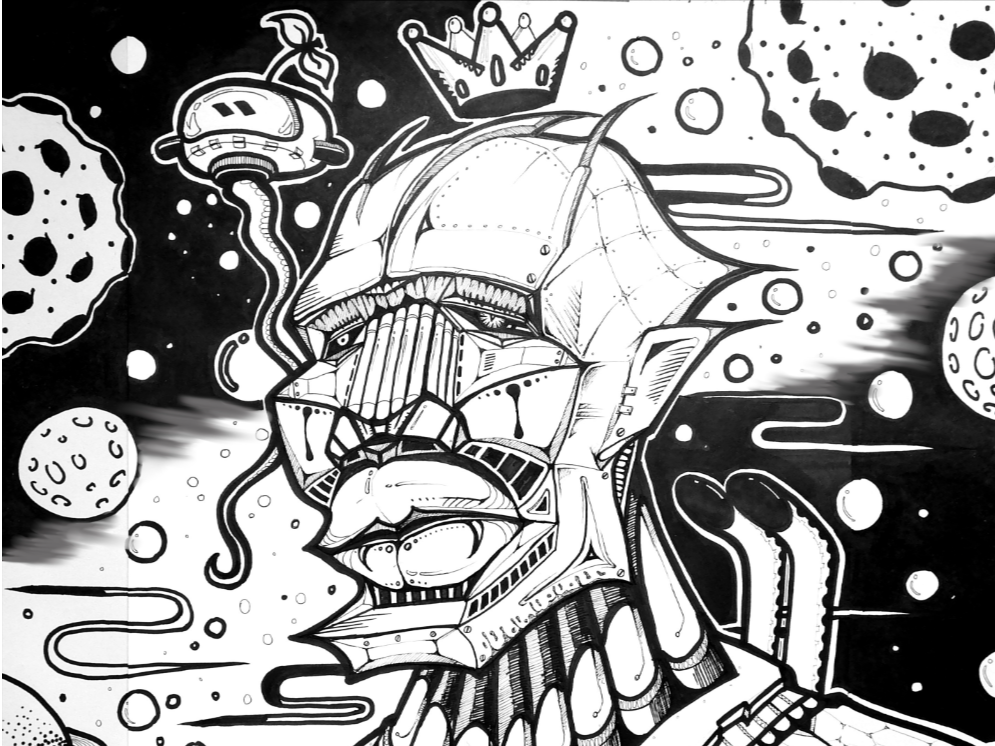 美式黑白涂鸦作品_JonnyD-站酷ZCOOL