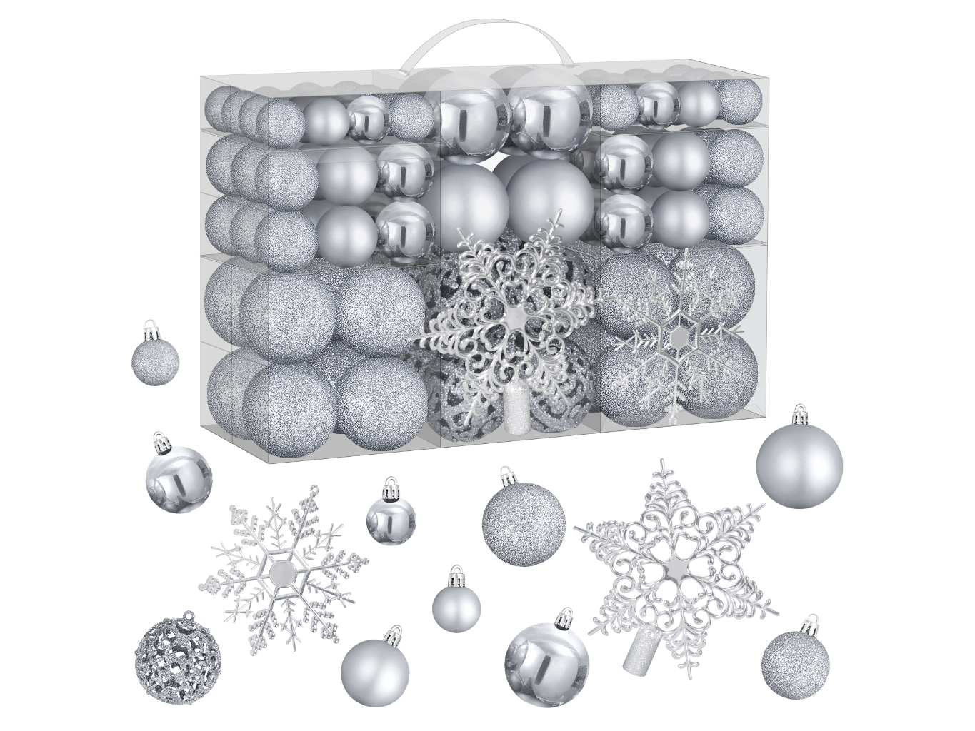 圣诞球 银色 亚马逊 主图 A+_琼琼qiong-站酷ZCOOL