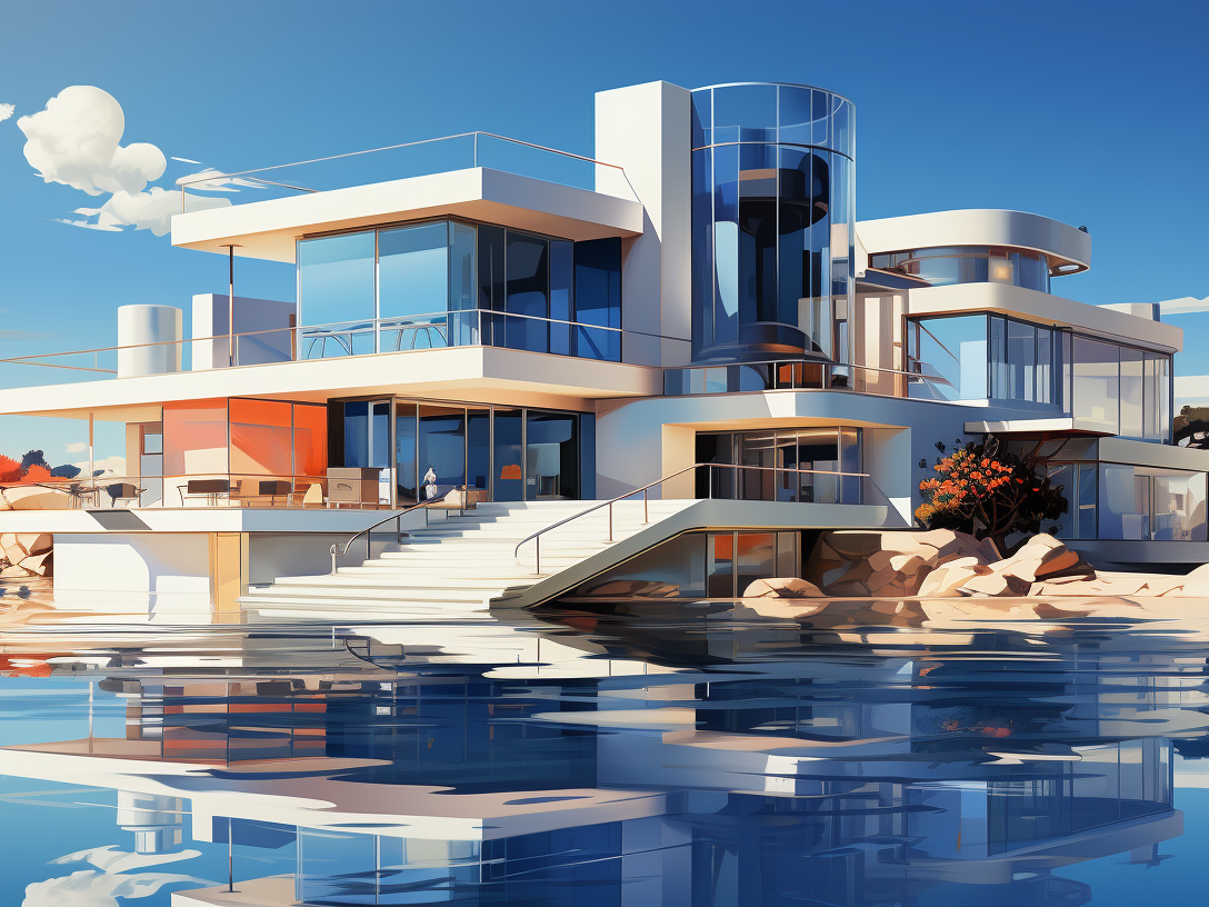 建筑插画 — AI绘画_做设计赚钱吗-站酷ZCOOL