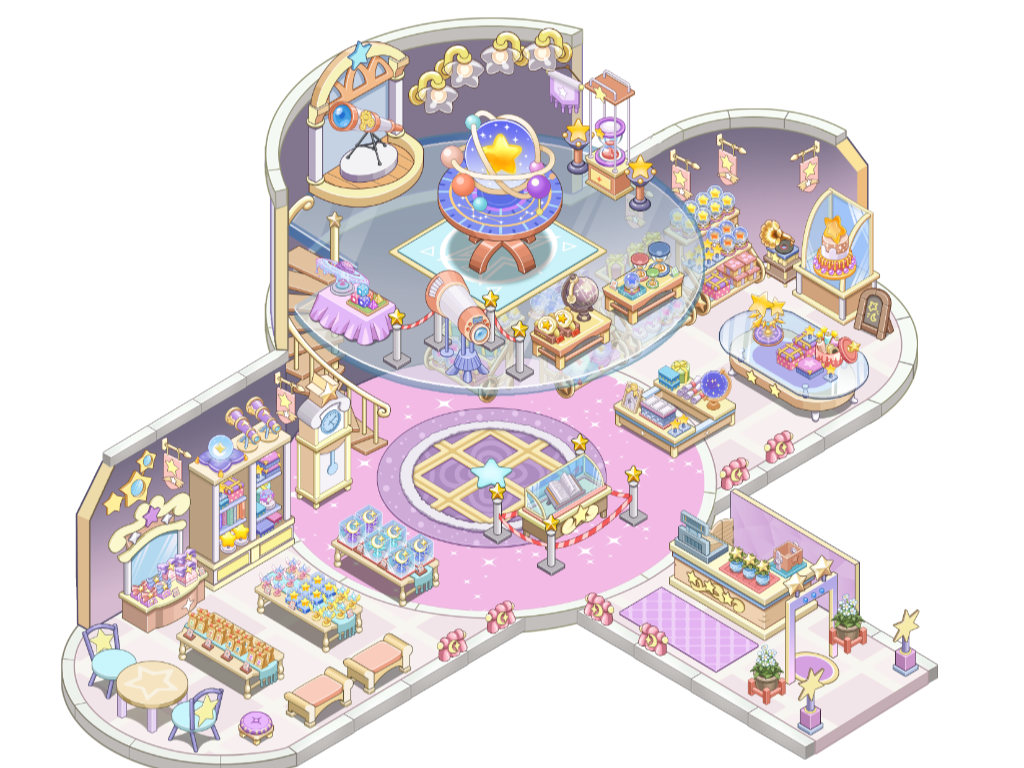 星星工艺品店游戏室内设计，Q版卡通家具，商店_徐白木-站酷ZCOOL