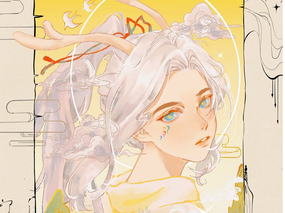 山海经-九色鹿_柴107-站酷ZCOOL