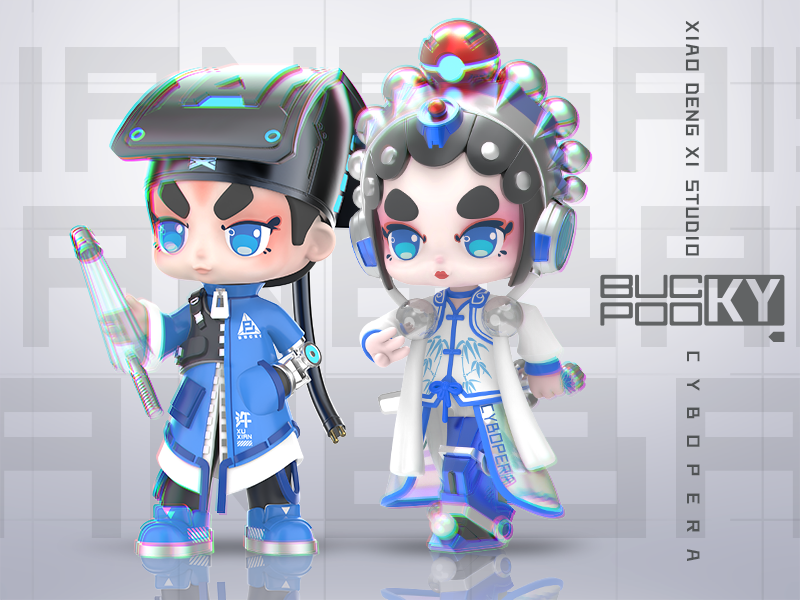 潮玩IP | Bucky&Pooky赛博戏曲2077系列盲盒_小登西工作室-站酷ZCOOL